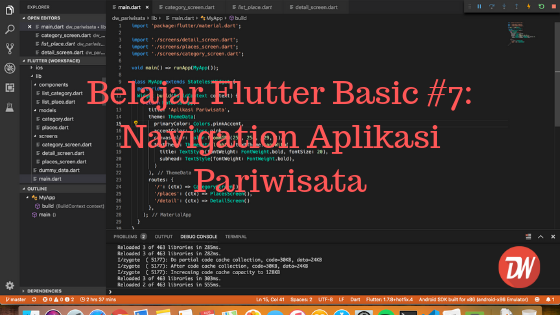 Belajar Flutter Basic #7: Navigation Aplikasi Pariwisata - Daeng Web Belajar Flutter Basic #7: Navigation Aplikasi Pariwisata - Daeng Web