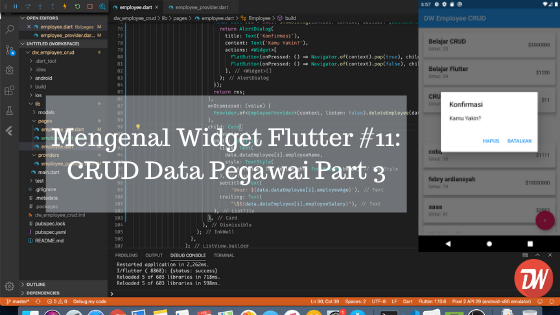 Mengenal Widget Flutter #11: CRUD Data Pegawai Part 3 - Daeng Web Mengenal Widget Flutter #11: CRUD Data Pegawai Part 3 - Daeng Web