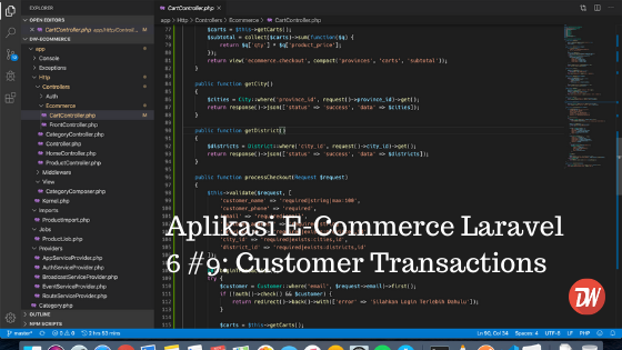 Aplikasi E-Commerce Laravel 6 #9: Customer Transactions - Daeng Web Aplikasi E-Commerce Laravel 6 #9: Customer Transactions - Daeng Web
