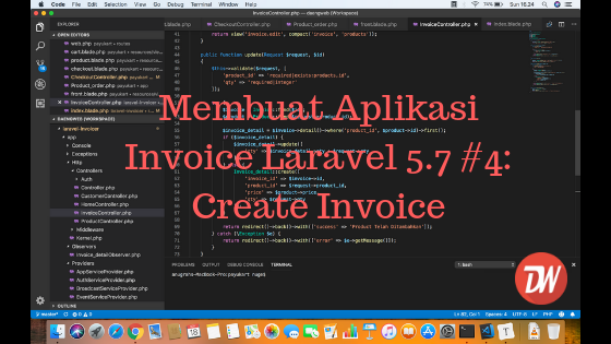 Membuat Aplikasi Invoice Laravel 5.7 #4: Create Invoice - Daeng Web