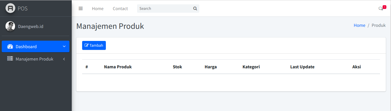 (Part 3) Membuat Aplikasi POS (Point of Sales) Laravel 5.6 - Manajemen Produk - Daeng Web